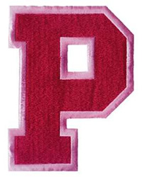 Filled P Embroidery Design | EmbroideryDesigns.com