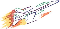 Jet Fighter Embroidery Design | EmbroideryDesigns.com