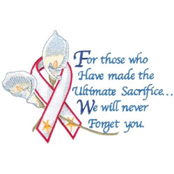 Ultimate Sacrifice Embroidery Design | EmbroideryDesigns.com