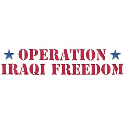Operation Iraqi Freedom Embroidery Design | EmbroideryDesigns.com