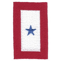 Blue Star Banner Embroidery Design | EmbroideryDesigns.com