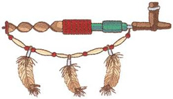 Peace Pipe Embroidery Design | EmbroideryDesigns.com