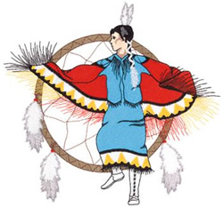 Shawl Dancer Embroidery Design | EmbroideryDesigns.com