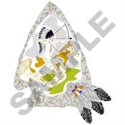 Arrowhead Scene Embroidery Design | EmbroideryDesigns.com