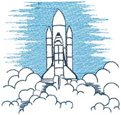 Large Space Shuttle Embroidery Design | EmbroideryDesigns.com
