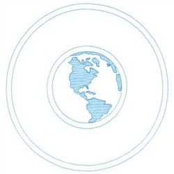 Large World Embroidery Design | EmbroideryDesigns.com