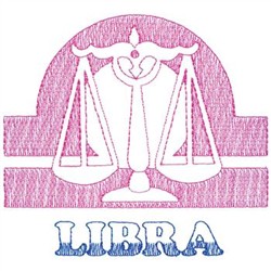 Large Libra Embroidery Design | EmbroideryDesigns.com