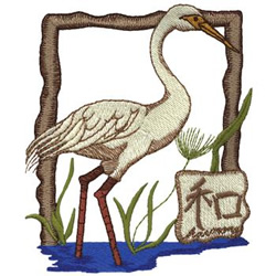 Oriental Crane Embroidery Design | EmbroideryDesigns.com
