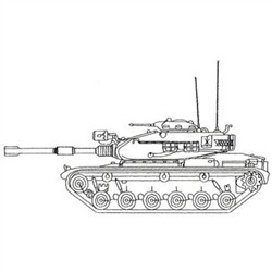Tank Outline Embroidery Design | EmbroideryDesigns.com