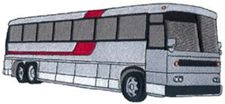 Charter Bus Embroidery Design | EmbroideryDesigns.com