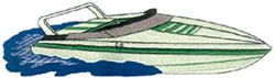 Speedboat Embroidery Design | EmbroideryDesigns.com