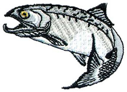 Salmon Embroidery Design | EmbroideryDesigns.com