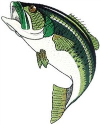 Largemouth Bass Embroidery Design | EmbroideryDesigns.com