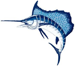 Sailfish Applique Embroidery Design | EmbroideryDesigns.com