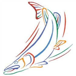 Large Northern Pike Embroidery Design | EmbroideryDesigns.com