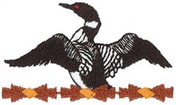 Small Loon Logo Embroidery Design | EmbroideryDesigns.com
