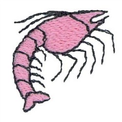 1 Inch Shrimp Embroidery Design | EmbroideryDesigns.com
