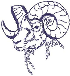 Ram Embroidery Design | EmbroideryDesigns.com