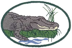 Alligator Embroidery Design | EmbroideryDesigns.com
