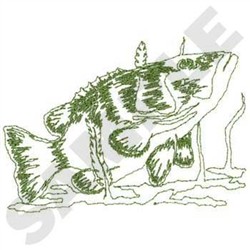 Bass Embroidery Design | EmbroideryDesigns.com