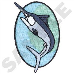 Blue Marlin Embroidery Design | EmbroideryDesigns.com