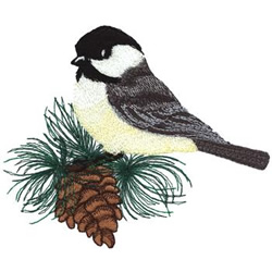 Chickadee Embroidery Design | EmbroideryDesigns.com