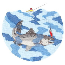 Salmon Embroidery Design | EmbroideryDesigns.com