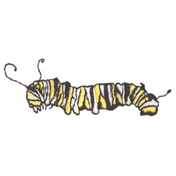 Monarch Caterpillar Embroidery Design | EmbroideryDesigns.com