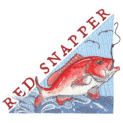 Red Snapper Embroidery Design | EmbroideryDesigns.com