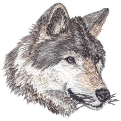 Wolf Head Embroidery Design | EmbroideryDesigns.com