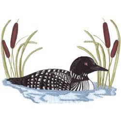 Loon Embroidery Design | EmbroideryDesigns.com