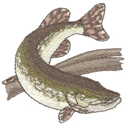Northern Pike Embroidery Design | EmbroideryDesigns.com