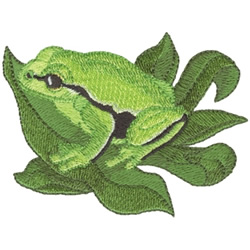 European Tree Frog Embroidery Design | EmbroideryDesigns.com