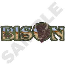 Bison Text Embroidery Design | EmbroideryDesigns.com