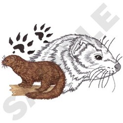 Mink Embroidery Design | EmbroideryDesigns.com