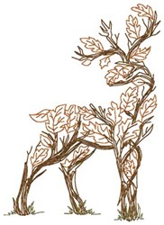 Tree Deer Embroidery Design | EmbroideryDesigns.com