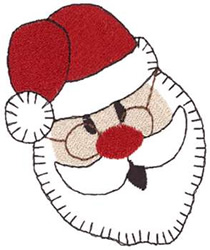 Santa Face Embroidery Design | EmbroideryDesigns.com