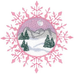Mountain Scene Embroidery Design | EmbroideryDesigns.com