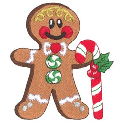 Gingerbread Man Embroidery Design | EmbroideryDesigns.com