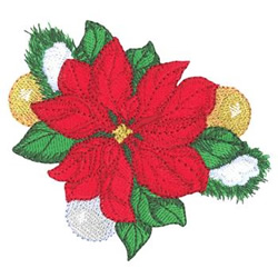 Poinsettia Embroidery Design | EmbroideryDesigns.com