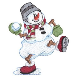 Snowball Fight Embroidery Design | EmbroideryDesigns.com