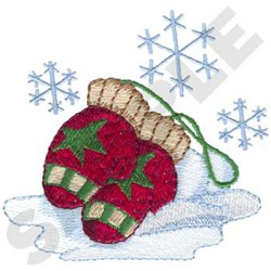 Winter Mittens Embroidery Design | EmbroideryDesigns.com
