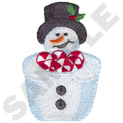 Snowman Candy Jar Embroidery Design | EmbroideryDesigns.com