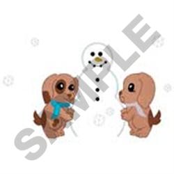 Snow Dogs Embroidery Design | EmbroideryDesigns.com