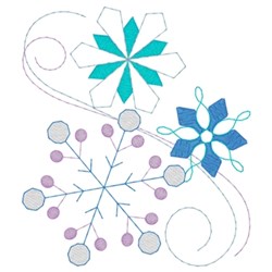 Snowflakes Embroidery Design | EmbroideryDesigns.com