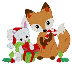 Fox & Rabbit Embroidery Design | EmbroideryDesigns.com