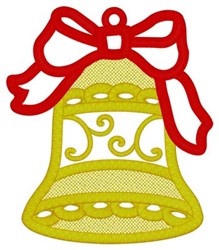 Lace Applique Bell Embroidery Design | EmbroideryDesigns.com