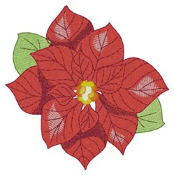 Poinsettia Embroidery Design | EmbroideryDesigns.com