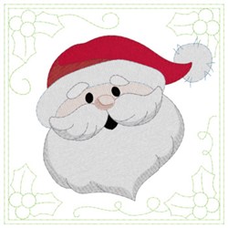 Santa Face Embroidery Design | EmbroideryDesigns.com
