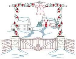 Ranch Gate Embroidery Design | EmbroideryDesigns.com
